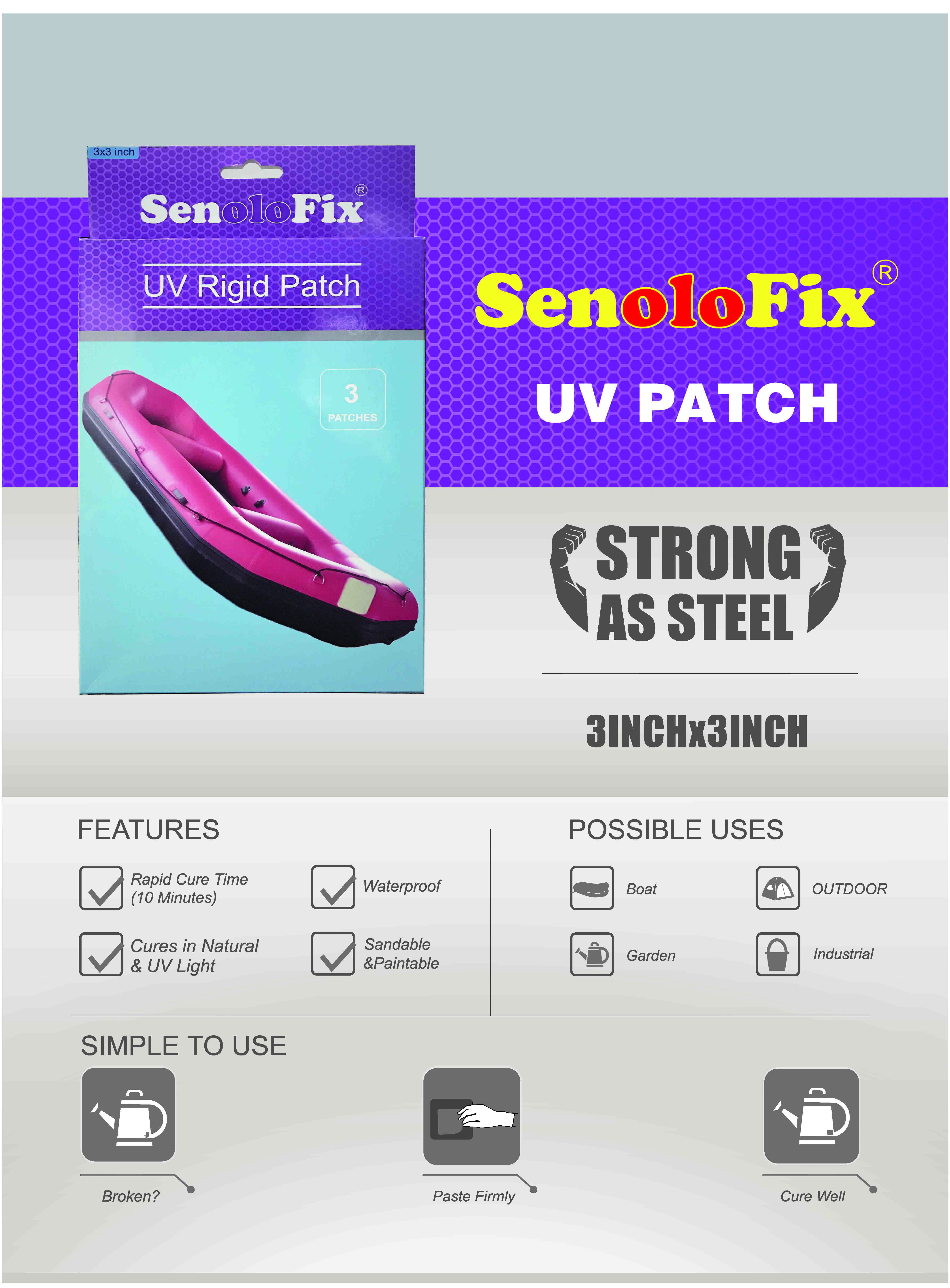 UV Patch - Buy Product on Fiberglass Casting Tape Manufacturer - Senolo ...